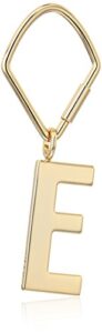 fossil letter bag charm, gold-tone o