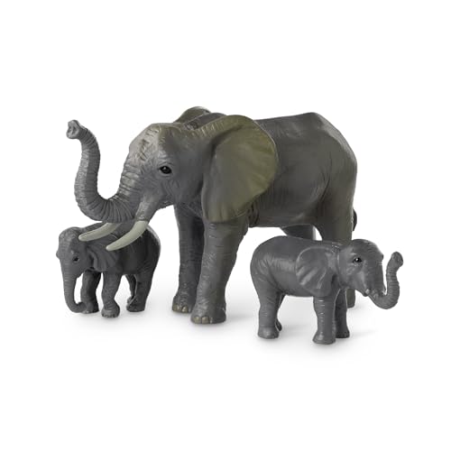 Terra by Battat – 4 Pcs African Elephant Toys Family Set – Realistic Plastic Safari Animals Figures – Animal Toys for Kids 3+ – Elephant Gifts & Baby Shower Decorations