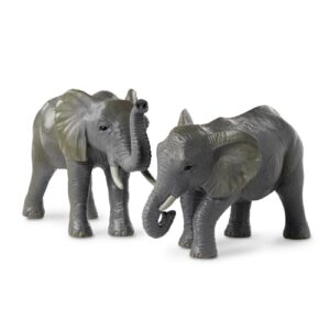 Terra by Battat – 4 Pcs African Elephant Toys Family Set – Realistic Plastic Safari Animals Figures – Animal Toys for Kids 3+ – Elephant Gifts & Baby Shower Decorations