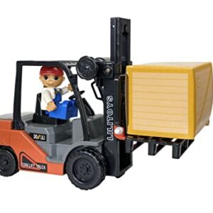 Big Daddy Realistic Forklift Toy for Kids - Interactive Logistics Playset with Adjustable Mast, Forks, and Parcels