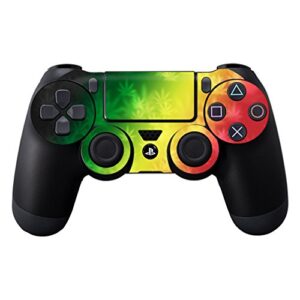 mightyskins skin compatible with sony ps4 controller - rasta rainbow | protective, durable, and unique vinyl decal wrap cover | easy to apply, remove, and change styles | made in the usa