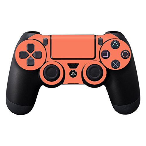 MightySkins Skin Compatible with Sony PS4 Controller - Solid Salmon | Protective, Durable, and Unique Vinyl Decal wrap Cover | Easy to Apply, Remove, and Change Styles | Made in The USA