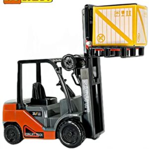 Big Daddy Realistic Forklift Toy for Kids - Interactive Logistics Playset with Adjustable Mast, Forks, and Parcels