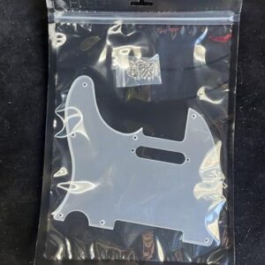 FLEOR 8 Hole TL Pickguard Scratch Plate with Pickguard Screws Set Fit USA/MX Standard TL Style Pickguard Replacement, 1Ply Transparent