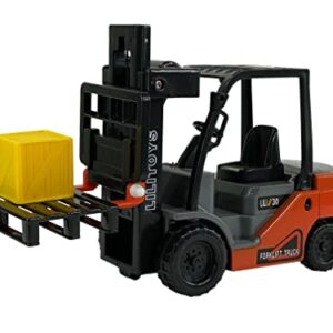 Big Daddy Realistic Forklift Toy for Kids - Interactive Logistics Playset with Adjustable Mast, Forks, and Parcels