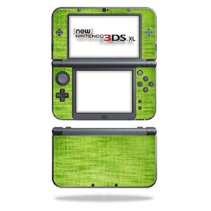 mightyskins skin compatible with new nintendo 3ds xl (2015) case wrap cover sticker skins green fabric