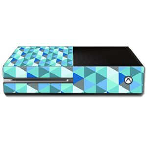 mightyskins skin compatible with microsoft xbox one console case wrap cover sticker skins blue kaleidoscope