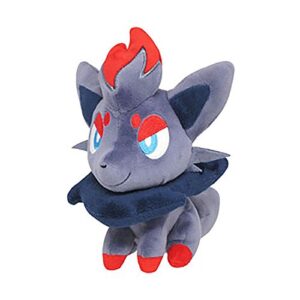 sanei pokemon all star collection zorua stuffed plush toy, 7"