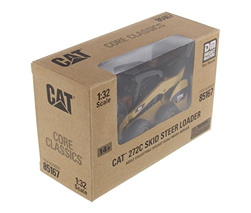 1:32 Caterpillar 272C Skid Steer Loader - Core Classics Series by Diecast Masters - 85167C (Comes with Pallet Fork and Grapple Bucket Attachment)