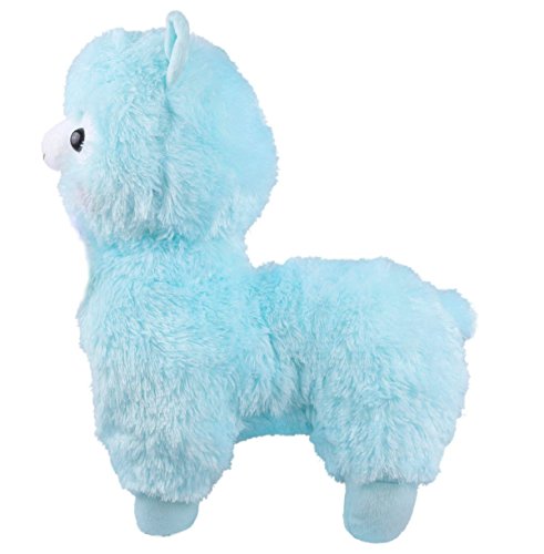 TOLLION Cuddly Soft Blue Alpaca Llama Lamb Toy -7" Stuffed Animal Cushion Plush Doll Valentine Gift New Baby Gift Graduate Gift Lovers Anniversary Fiesta Gift for Girlfriend Children and Friends