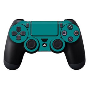 mightyskins skin compatible with sony ps4 controller - solid teal | protective, durable, and unique vinyl decal wrap cover | easy to apply, remove, and change styles | made in the usa