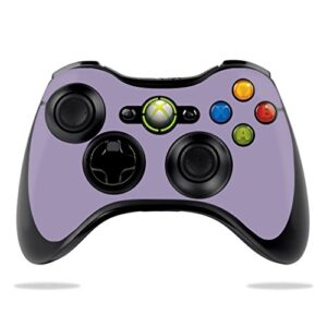 mightyskins skin compatible with microsoft xbox 360 controller - solid lavender | protective, durable, and unique vinyl decal wrap cover | easy to apply, remove, and change styles | made in the usa