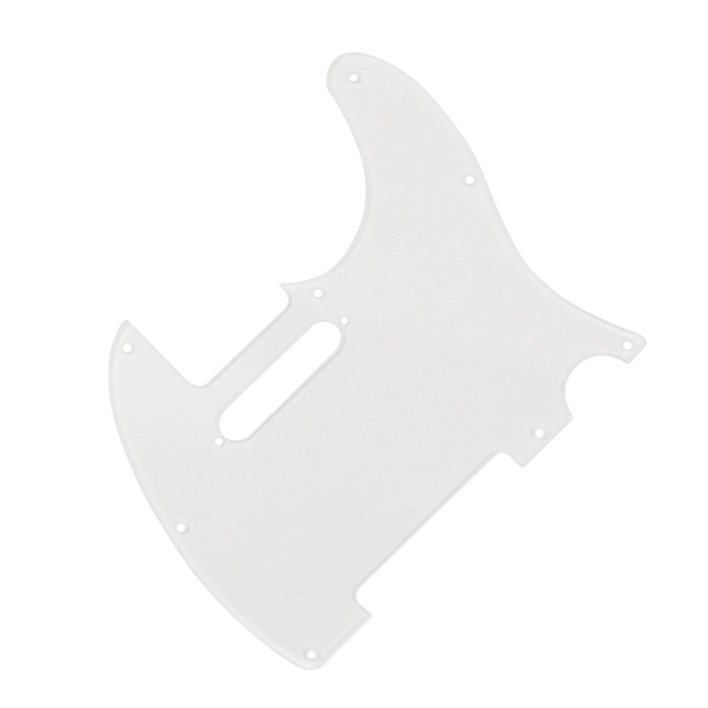 FLEOR 8 Hole TL Pickguard Scratch Plate with Pickguard Screws Set Fit USA/MX Standard TL Style Pickguard Replacement, 1Ply Transparent