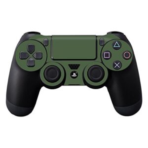 mightyskins skin compatible with sony ps4 controller - solid olive | protective, durable, and unique vinyl decal wrap cover | easy to apply, remove, and change styles | made in the usa