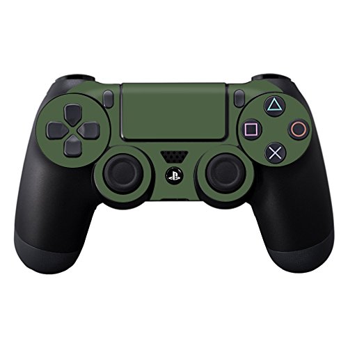 MightySkins Skin Compatible with Sony PS4 Controller - Solid Olive | Protective, Durable, and Unique Vinyl Decal wrap Cover | Easy to Apply, Remove, and Change Styles | Made in The USA