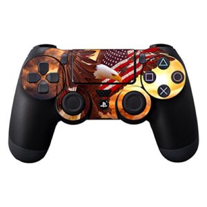 mightyskins skin compatible with sony ps4 controller - bald eagle | protective, durable, and unique vinyl decal wrap cover | easy to apply, remove, and change styles | made in the usa