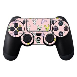 mightyskins skin compatible with sony ps4 controller - bunny bunches | protective, durable, and unique vinyl decal wrap cover | easy to apply, remove, and change styles | made in the usa