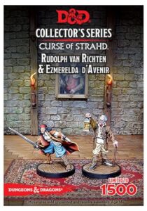 gale force nine dungeons & dragons - "curse of strahd" ezmerelda d'avenir & rudolph van richten (2 figs), multicolor