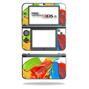 mightyskins skin compatible with new nintendo 3ds xl (2015) case wrap cover sticker skins paint strokes