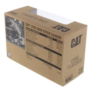 1:32 Caterpillar 272C Skid Steer Loader - Core Classics Series by Diecast Masters - 85167C (Comes with Pallet Fork and Grapple Bucket Attachment)