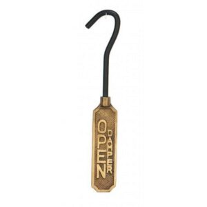 upper deck damper hook for fireplace-solid brass