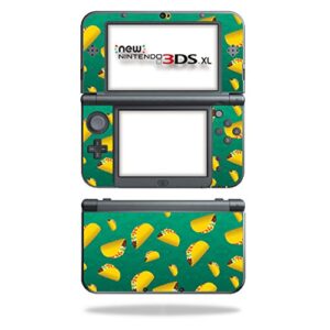 mightyskins skin compatible with nintendo 3ds xl (2015) - tacos | protective, durable, and unique vinyl decal wrap cover | easy to apply, remove, and change styles | made in the usa