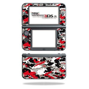 mightyskins skin compatible with nintendo 3ds xl (2015) - red camo | protective, durable, and unique vinyl decal wrap cover | easy to apply, remove, and change styles | made in the usa