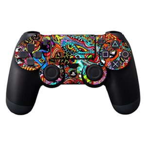 mightyskins skin compatible with sony ps4 controller - acid trippy | protective, durable, and unique vinyl decal wrap cover | easy to apply, remove, and change styles | made in the usa