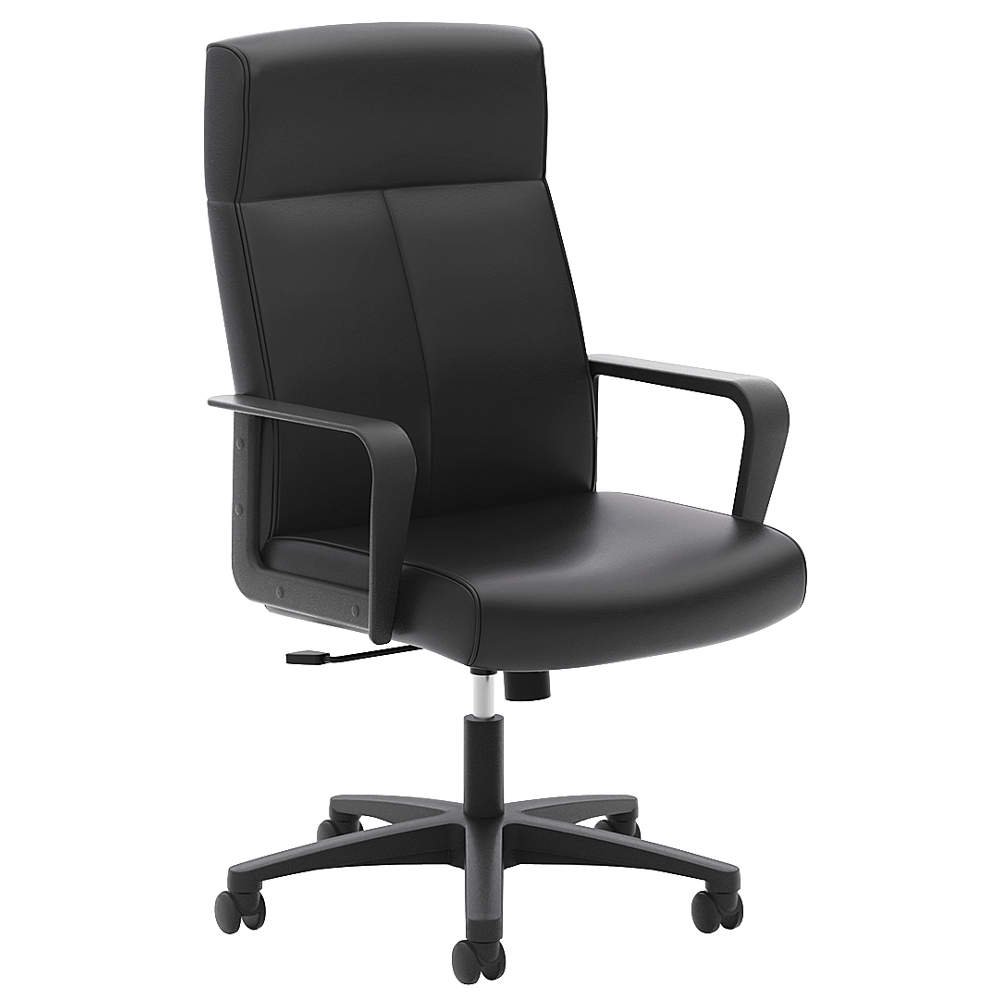 Basyx VL604SB11 High Back Executive Chair44; Black Softhread Leather