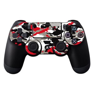 mightyskins skin compatible with sony ps4 controller - red camo | protective, durable, and unique vinyl decal wrap cover | easy to apply, remove, and change styles | made in the usa