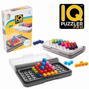 SmartGames IQ Puzzler Pro, a Travel Game for Kids and Adults, a Cognitive Skill-Building Brain Game - Brain Teaser for Ages 6 & Up, 120 Challenges in Travel-Friendly Case.