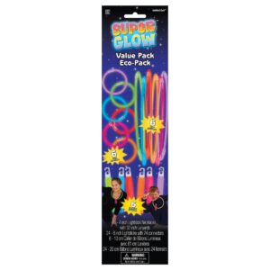 vibrant & long-lasting multi-glow pack - 22" (pack of 30) - premium, durable & safe material - perfect for parties, events and entertainment