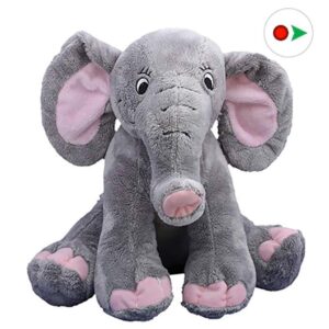 Stuffems Toy Shop Record Your Own Plush 16 inch Elephant - Ready to Love in A Few Easy Steps