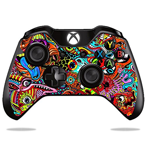 MightySkins Skin Compatible with Microsoft Xbox One or One S Controller - Acid Trippy | Protective, Durable, and Unique Vinyl wrap Cover | Easy to Apply, Remove, and Change Styles | Made in The USA