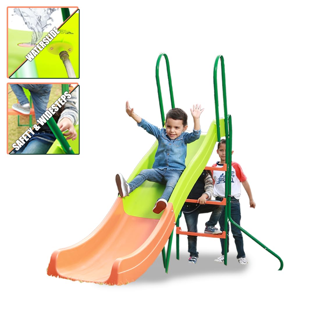 Outdoor Slide, Playground Slide, Plastic Slide for Playground, Playset Slide, 8 Ft Slide for Swing Set, 8ft Deck Slide, Indoor/Outdoor Backyard Slide for Kids Ages 3-8