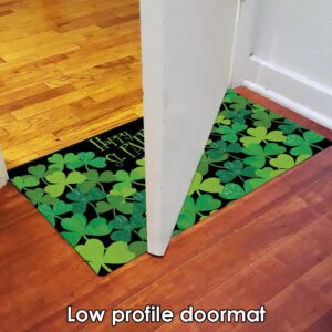 Toland Home Garden 800261 Shamrocks St Pats Door Mat 18x30 Inch Spring Outdoor Doormat for Entryway Indoor Entrance