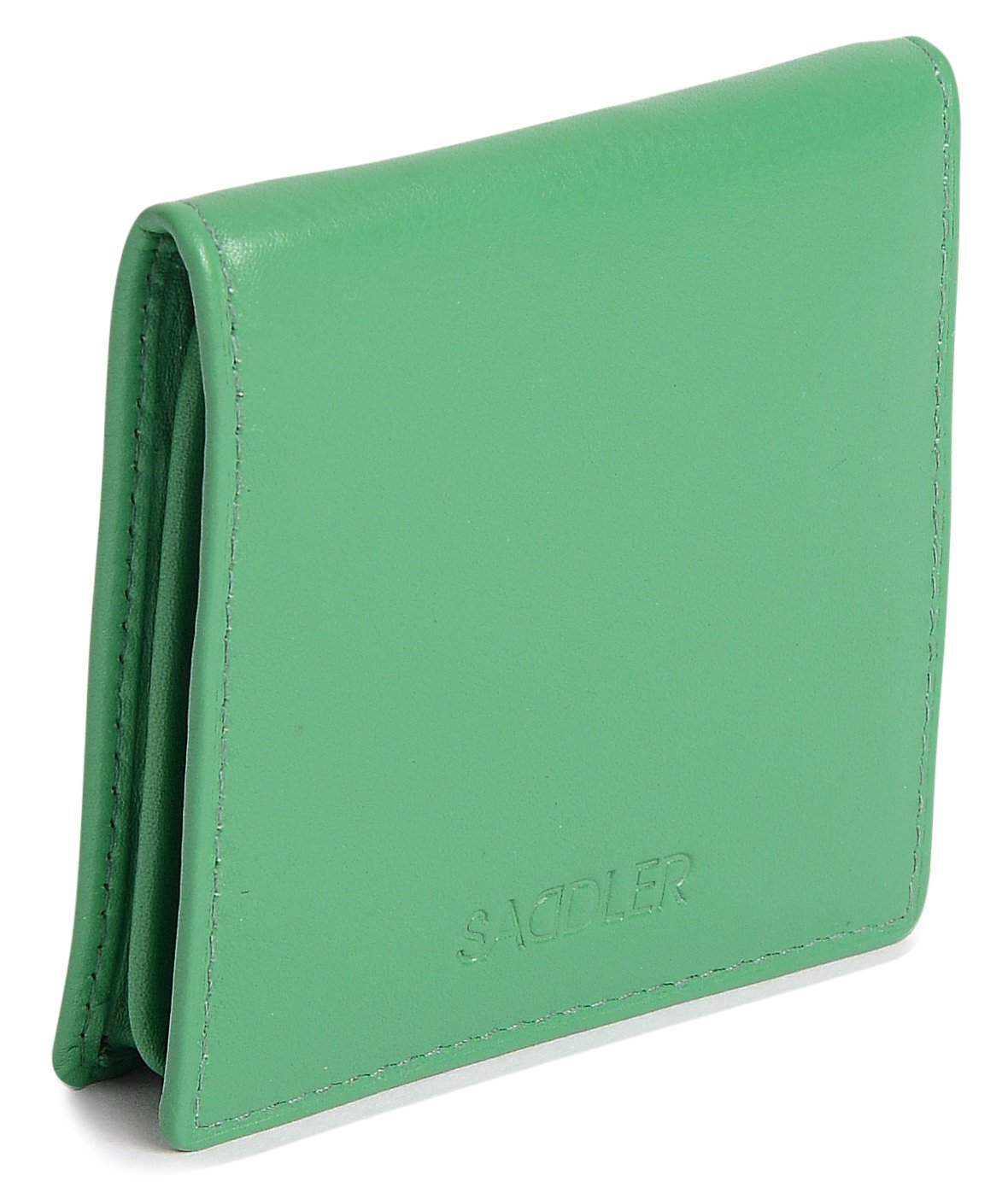 SADDLER Womens Luxurious Leather Mini Coin Tray Purse | Designer Ladies Change Pouch |Gift Boxed - Green