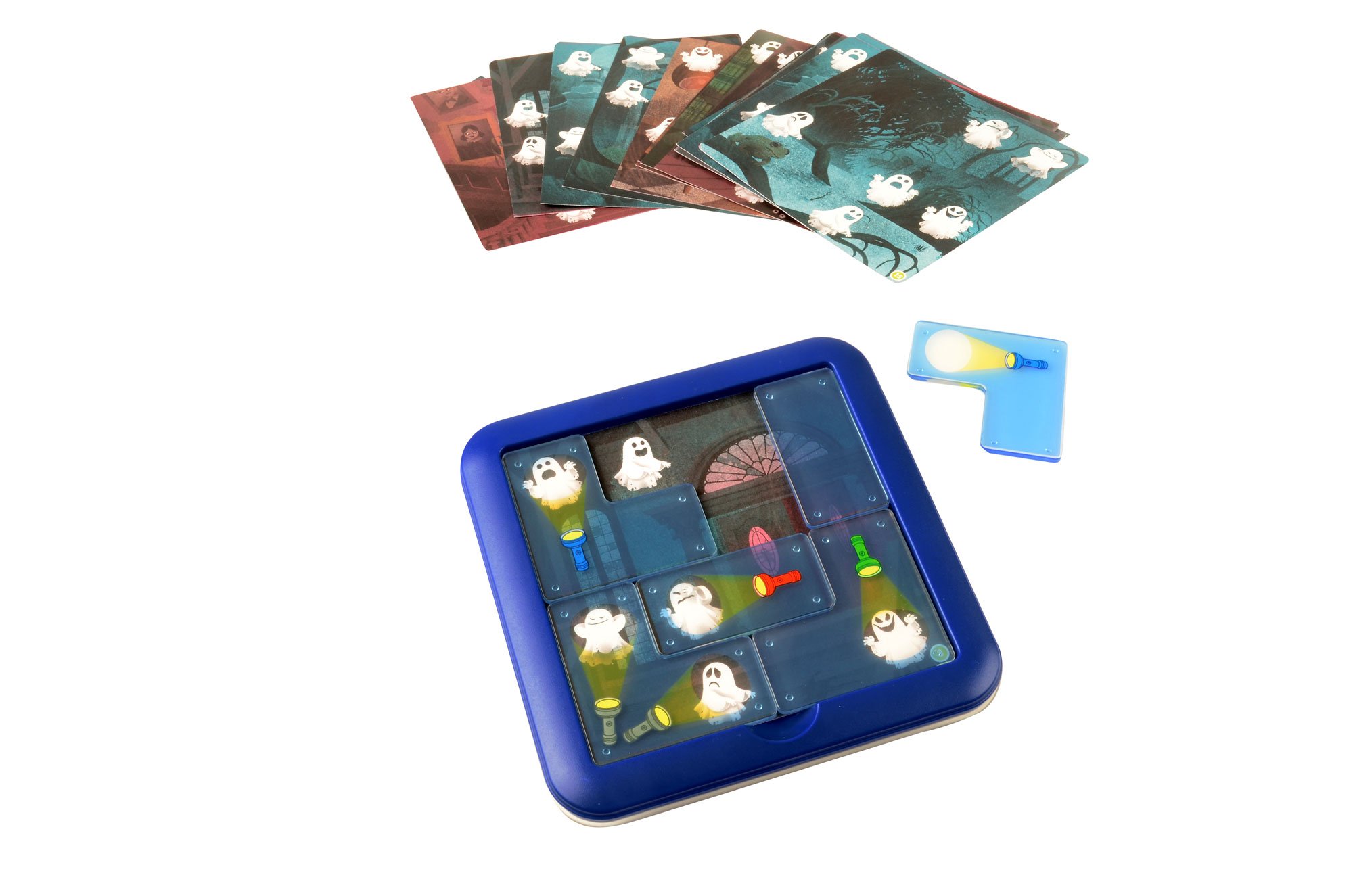 SmartGames Ghost Hunters Travel Game for Kids and Adults, a Spooky, STEM Focused Cognitive Skill-Building Brain Game - Brain Teaser for Ages 6 & Up, 60 Challenges