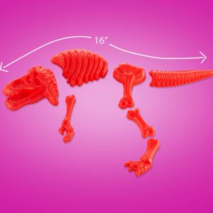 Top Race 3 Large Dinosaur Sand Molds, Fossil Skeleton Beach Toy Set - Perfect for Dinosaur Bones for Sandbox Play.