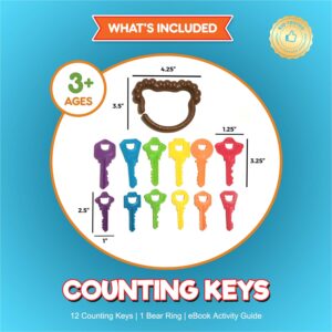 Baby Keys Montessori Toys For Toddlers - Toy Keys, Matching Toddler Games, Learning Toys For 2 Year Olds - Real Keys, Pretend Play Toys and Sensory Toys For Autistic Children with Activity eBook