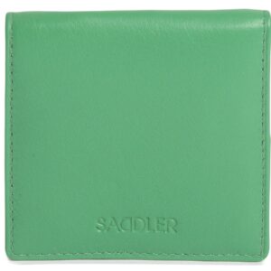 SADDLER Womens Luxurious Leather Mini Coin Tray Purse | Designer Ladies Change Pouch |Gift Boxed - Green