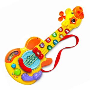 vtech zoo jamz guitar (frustration free packaging), yellow, 80-179001