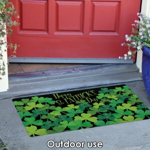 Toland Home Garden 800261 Shamrocks St Pats Door Mat 18x30 Inch Spring Outdoor Doormat for Entryway Indoor Entrance