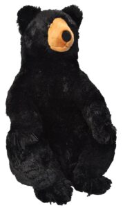 wild republic black bear plush, stuffed animal, plush toy, gifts for kids, little biggies 30 inches