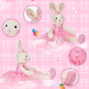 WEWILL 20'' Ballerina Bunny Stuffed Animal Rabbit Doll Adorable Soft Long Legs Plush Toys Girls Gift on Easter Birthday Spring Festivals