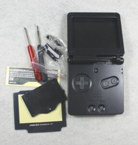 gametown® full housing shell pack case cover for gba sp gameboy advance sp black