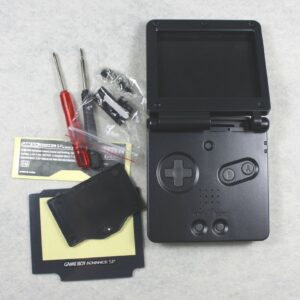 Gametown® Full Housing Shell Pack Case Cover for GBA SP Gameboy Advance SP Black