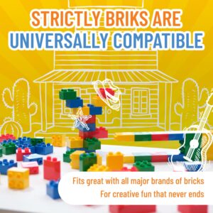 Strictly Briks Compatible with Lego Duplo Toy Building Blocks for Kids and Toddlers, Classic Big Bricks Set and Baseplates, Large Pegs for Ages 3 and Up, Basic Colors, 96 Pieces