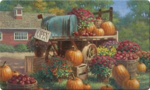 toland home garden 800281 farm pumpkin fall door mat 18x30 inch harvest outdoor doormat for entryway indoor entrance