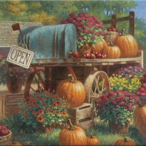 Toland Home Garden 800281 Farm Pumpkin Fall Door Mat 18x30 Inch Harvest Outdoor Doormat for Entryway Indoor Entrance